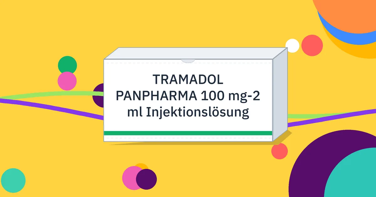 Symbolbild: Packung mit der Aufschrift TRAMADOL PANPHARMA 100 mg-2 ml Injektionslösung (PZN 16200439) – Verfügbarkeit und Bezug in Apotheken in Frankfurt am Main
