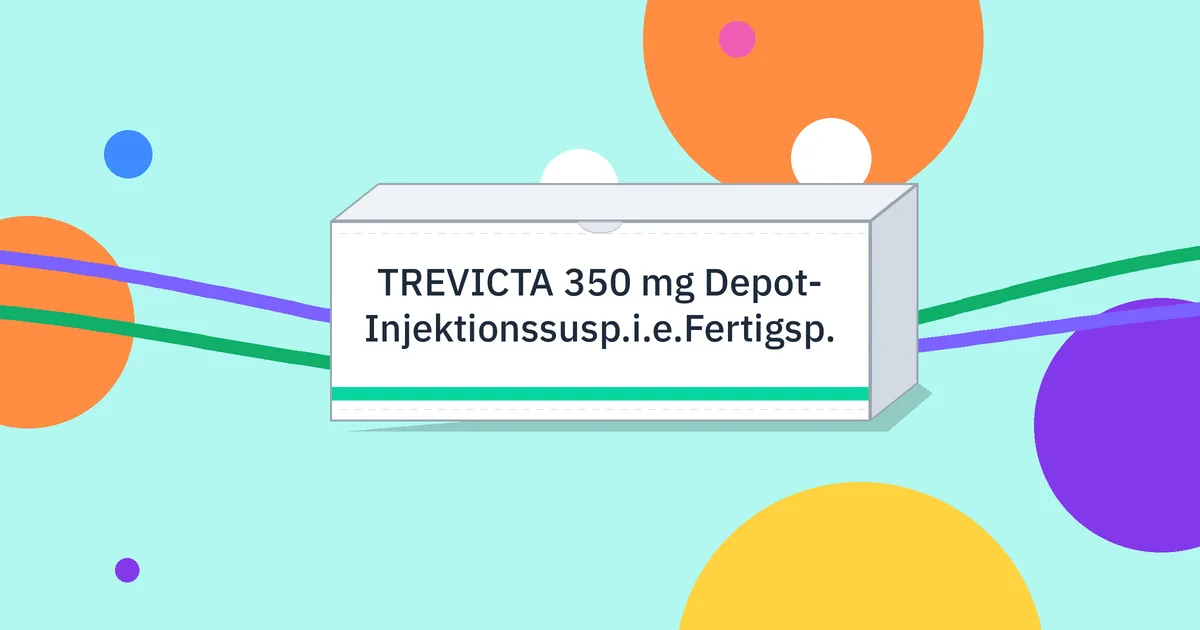 Symbolbild: Packung mit der Aufschrift TREVICTA 350 mg Depot-Injektionssusp.i.e.Fertigsp. (PZN 13600291) – Verfügbarkeit und Bezug in Apotheken in Frankfurt am Main