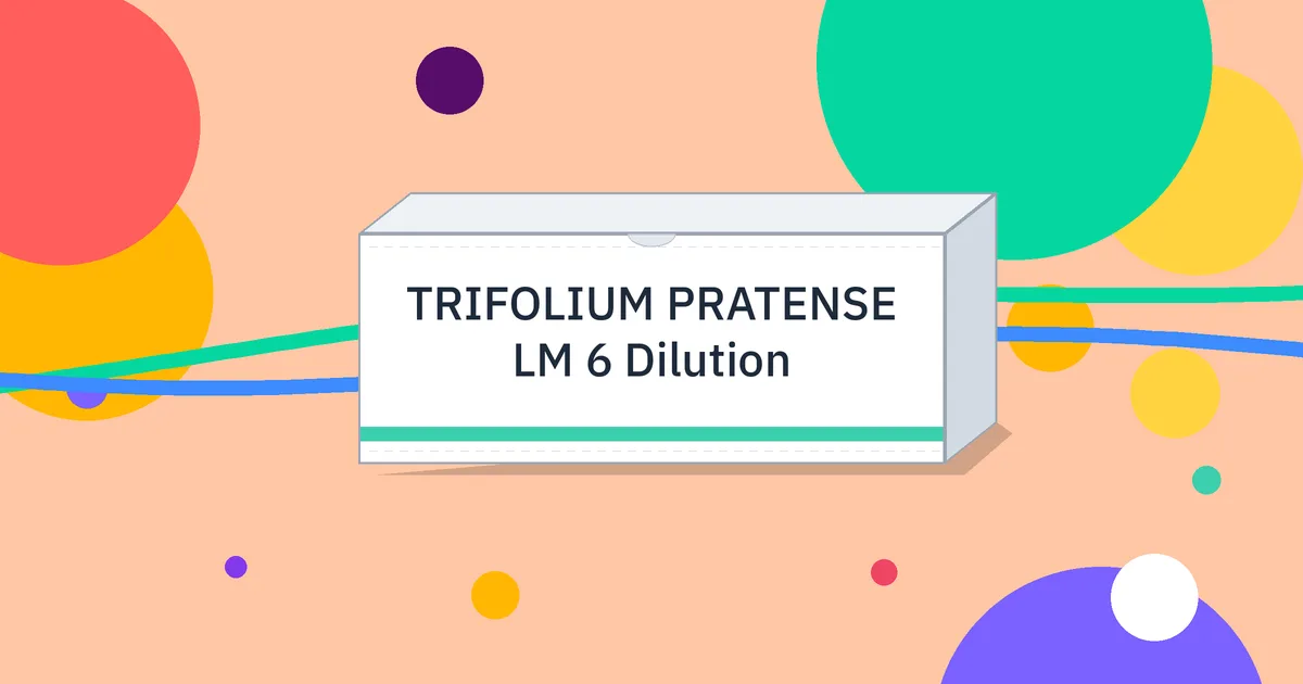 Symbolbild: Packung mit der Aufschrift TRIFOLIUM PRATENSE LM 6 Dilution (PZN 13226591) – Verfügbarkeit und Bezug in Apotheken in Frankfurt am Main