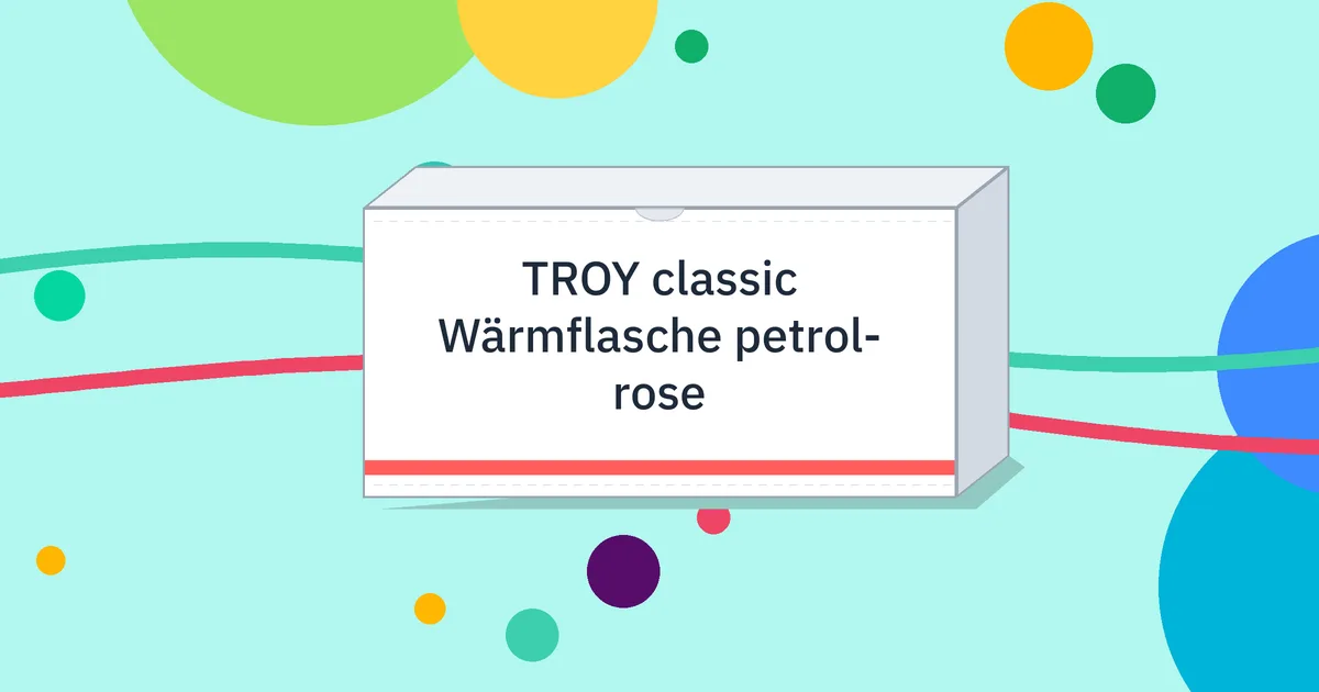 Symbolbild: Packung mit der Aufschrift TROY classic Wärmflasche petrol-rose (PZN 16085240) – Verfügbarkeit und Bezug in Apotheken in Frankfurt am Main