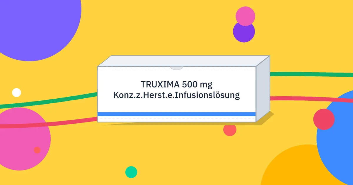 Symbolbild: Packung mit der Aufschrift TRUXIMA 500 mg Konz.z.Herst.e.Infusionslösung (PZN 16838202) – Verfügbarkeit und Bezug in Apotheken in Frankfurt am Main
