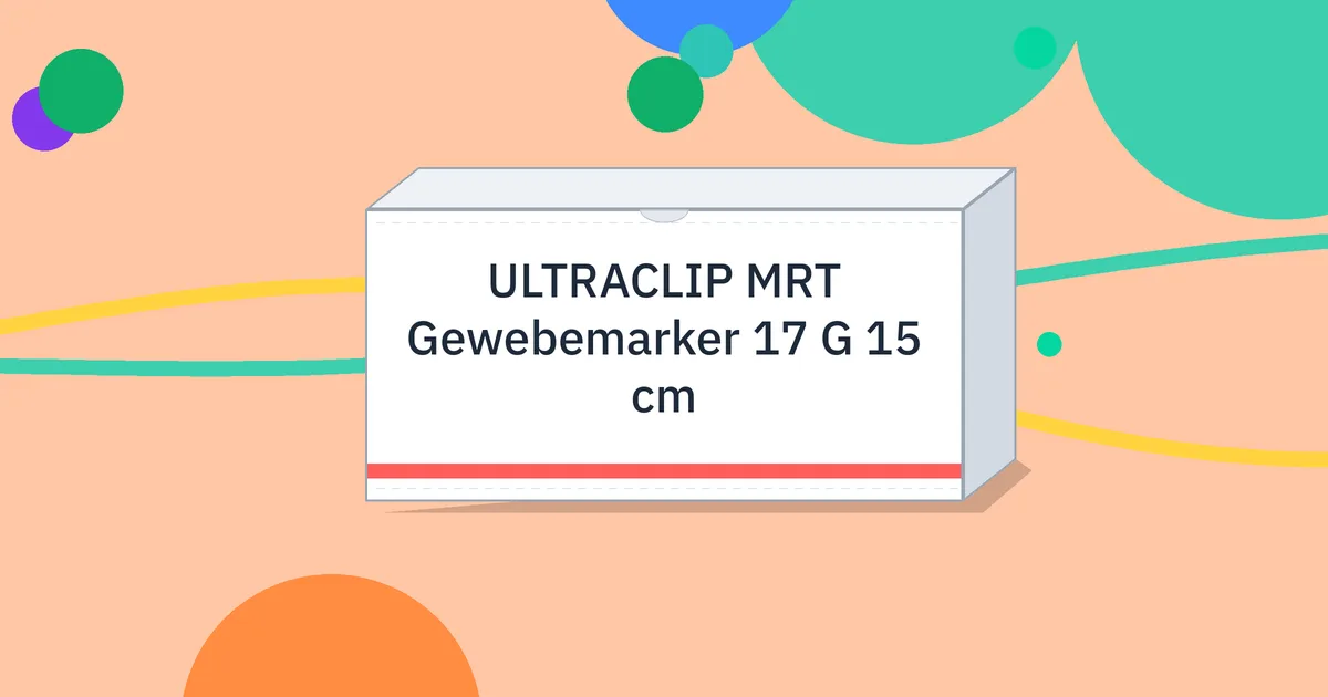 Symbolbild: Packung mit der Aufschrift ULTRACLIP MRT Gewebemarker 17 G 15 cm (PZN 03564878) – Verfügbarkeit und Bezug in Apotheken in Frankfurt am Main