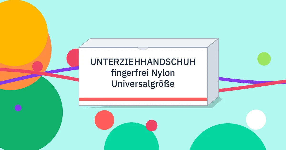 Symbolbild: Packung mit der Aufschrift UNTERZIEHHANDSCHUH fingerfrei Nylon Universalgröße (PZN 09308366) – Verfügbarkeit und Bezug in Apotheken in Frankfurt am Main