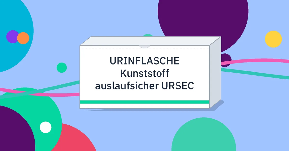 Symbolbild: Packung mit der Aufschrift URINFLASCHE Kunststoff auslaufsicher URSEC (PZN 10075766) – Verfügbarkeit und Bezug in Apotheken in Frankfurt am Main