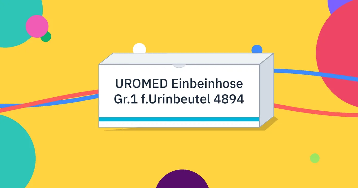 Symbolbild: Packung mit der Aufschrift UROMED Einbeinhose Gr.1 f.Urinbeutel 4894 (PZN 04743583) – Verfügbarkeit und Bezug in Apotheken in Frankfurt am Main