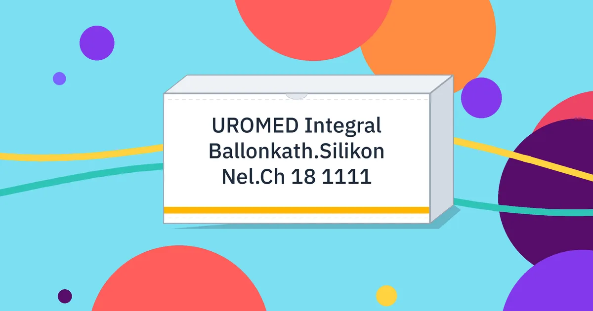 Symbolbild: Packung mit der Aufschrift UROMED Integral Ballonkath.Silikon Nel.Ch 18 1111 (PZN 00605016) – Verfügbarkeit und Bezug in Apotheken in Frankfurt am Main