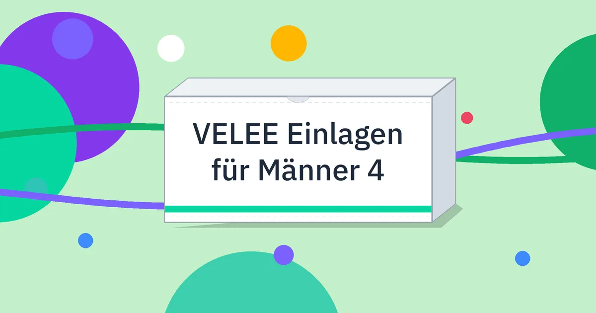Symbolbild: Packung mit der Aufschrift VELEE Einlagen für Männer 4 (PZN 20340330) – Verfügbarkeit und Bezug in Apotheken in Frankfurt am Main