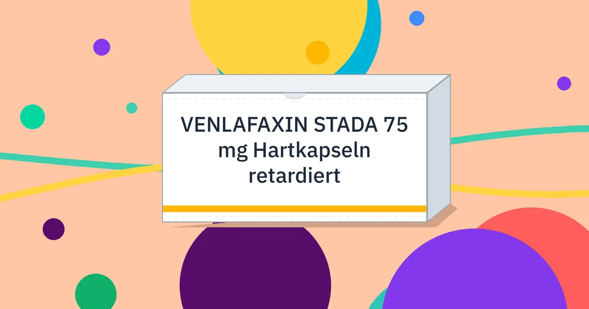 Symbolbild: Packung mit der Aufschrift VENLAFAXIN STADA 75 mg Hartkapseln retardiert (PZN 06912245) – Verfügbarkeit und Bezug in Apotheken in Frankfurt am Main