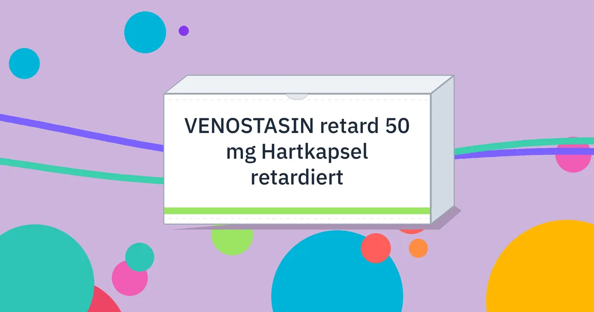 Symbolbild: Packung mit der Aufschrift VENOSTASIN retard 50 mg Hartkapsel retardiert (PZN 08862646) – Verfügbarkeit und Bezug in Apotheken in Frankfurt am Main