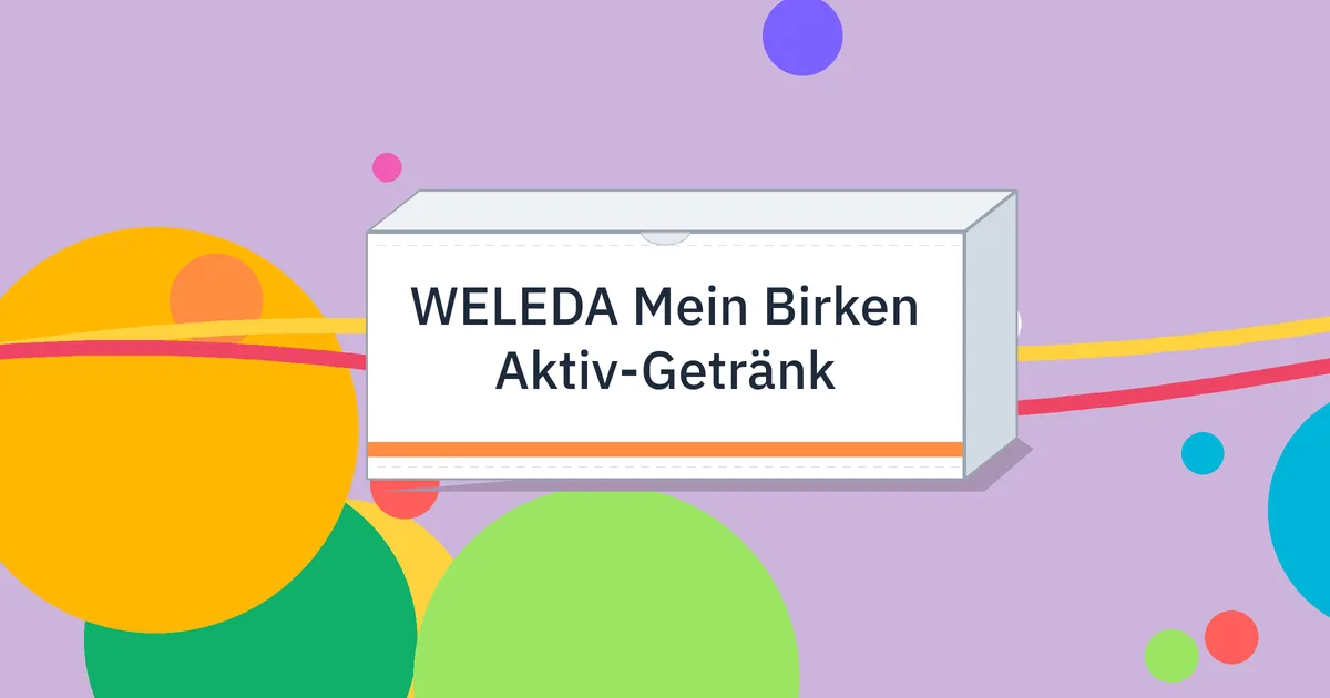 Symbolbild: Packung mit der Aufschrift WELEDA Mein Birken Aktiv-Getränk (PZN 19118069) – Verfügbarkeit und Bezug in Apotheken in Frankfurt am Main