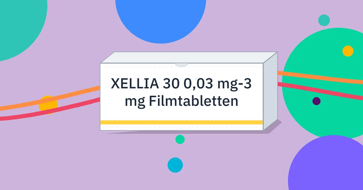 Symbolbild: Packung mit der Aufschrift XELLIA 30 0,03 mg-3 mg Filmtabletten (PZN 11033764) – Verfügbarkeit und Bezug in Apotheken in Frankfurt am Main