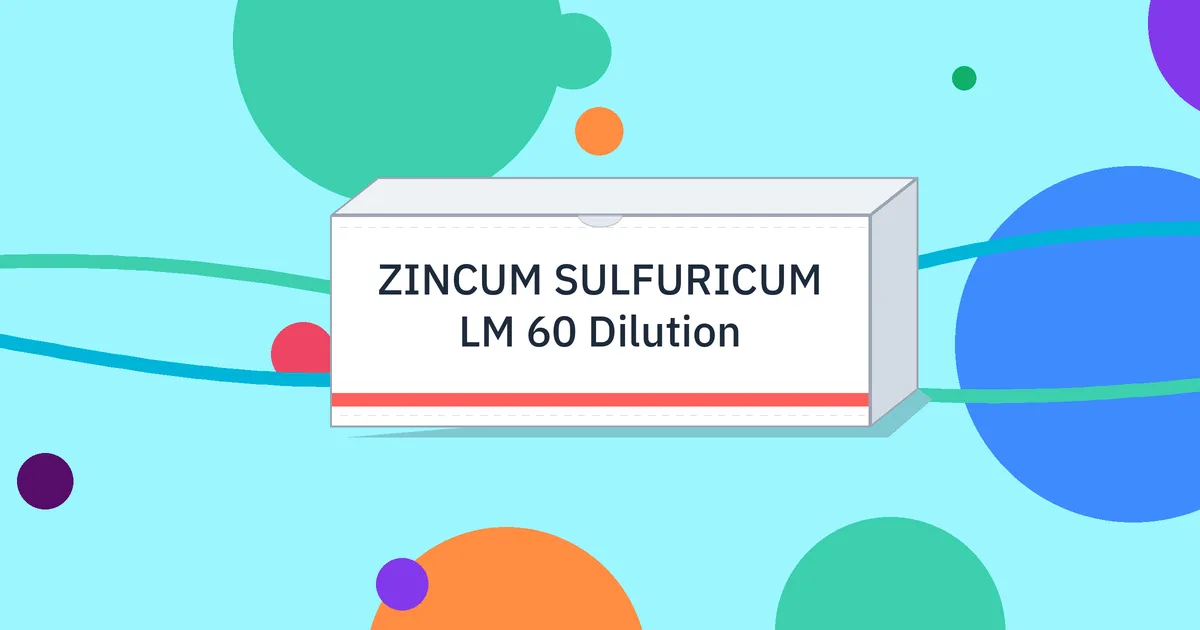 Symbolbild: Packung mit der Aufschrift ZINCUM SULFURICUM LM 60 Dilution (PZN 13300519) – Verfügbarkeit und Bezug in Apotheken in Frankfurt am Main