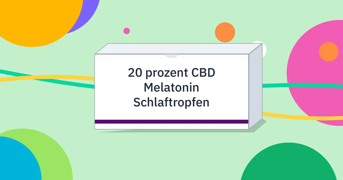 Symbolbild: Packung mit der Aufschrift 20 prozent CBD Melatonin Schlaftropfen (PZN 18070857) – Verfügbarkeit und Bezug in Apotheken in Frankfurt am Main