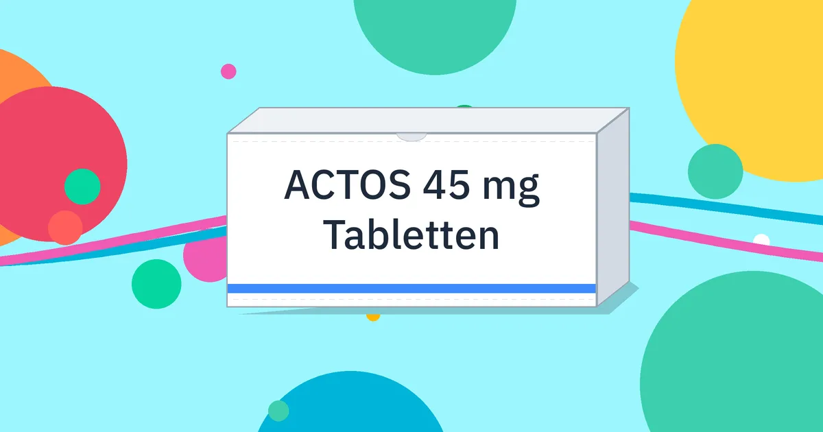 Symbolbild: Packung mit der Aufschrift ACTOS 45 mg Tabletten (PZN 10225800) – Verfügbarkeit und Bezug in Apotheken in Frankfurt am Main