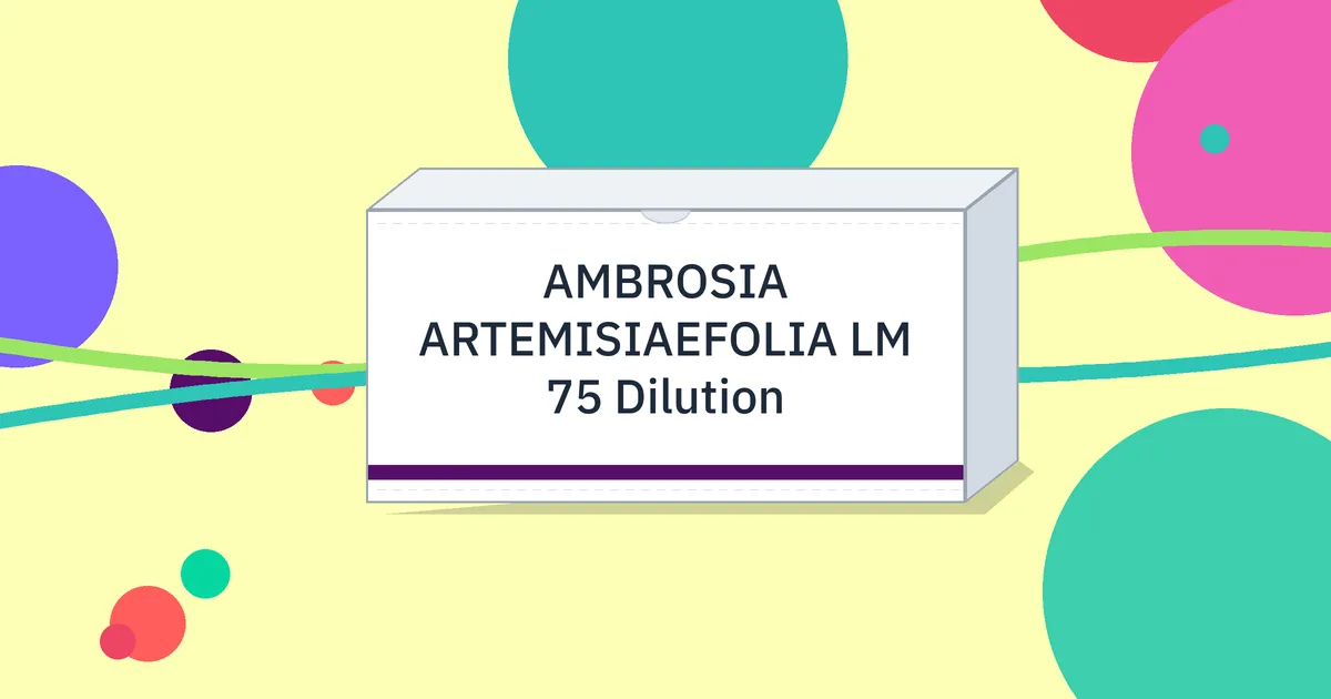 Symbolbild: Packung mit der Aufschrift AMBROSIA ARTEMISIAEFOLIA LM 75 Dilution (PZN 13318330) – Verfügbarkeit und Bezug in Apotheken in Frankfurt am Main