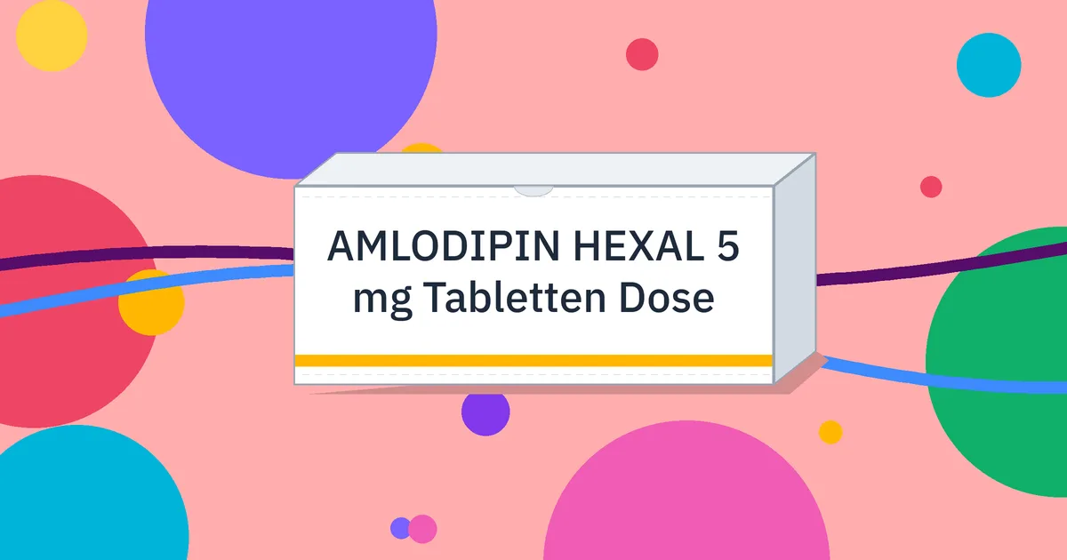Symbolbild: Packung mit der Aufschrift AMLODIPIN HEXAL 5 mg Tabletten Dose (PZN 17420551) – Verfügbarkeit und Bezug in Apotheken in Frankfurt am Main