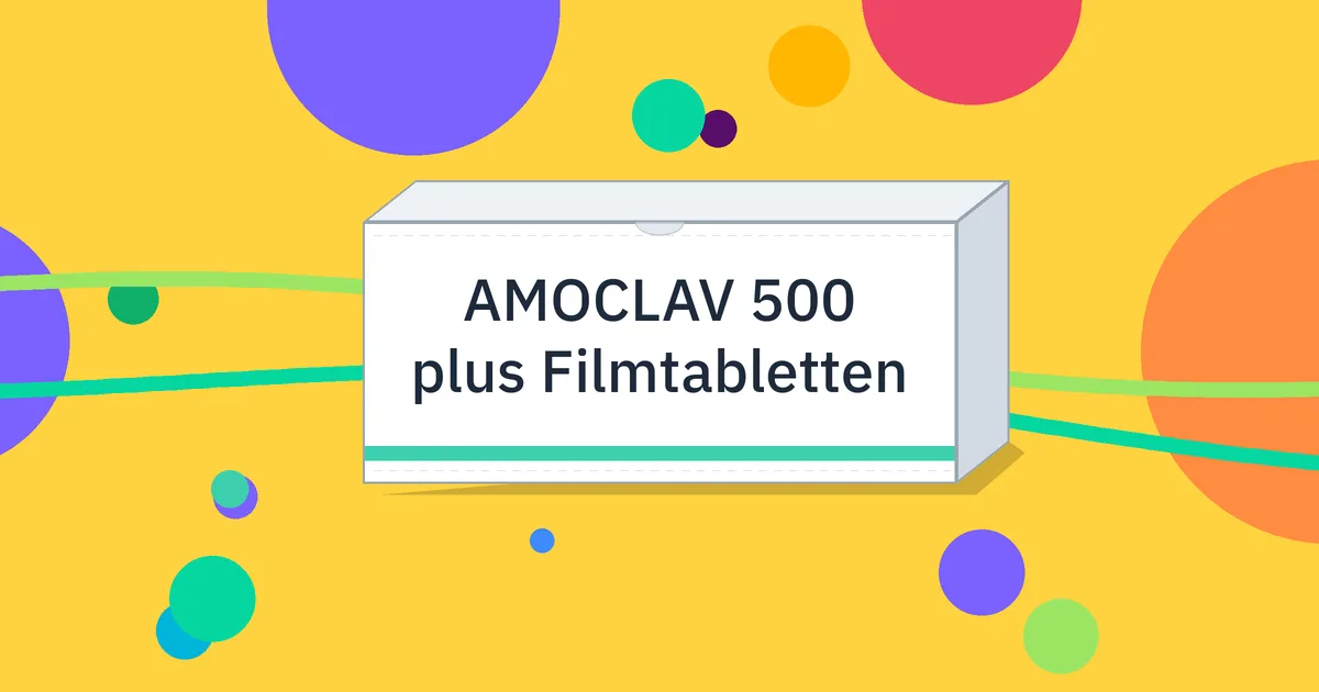 Symbolbild: Packung mit der Aufschrift AMOCLAV 500 plus Filmtabletten (PZN 00544651) – Verfügbarkeit und Bezug in Apotheken in Frankfurt am Main