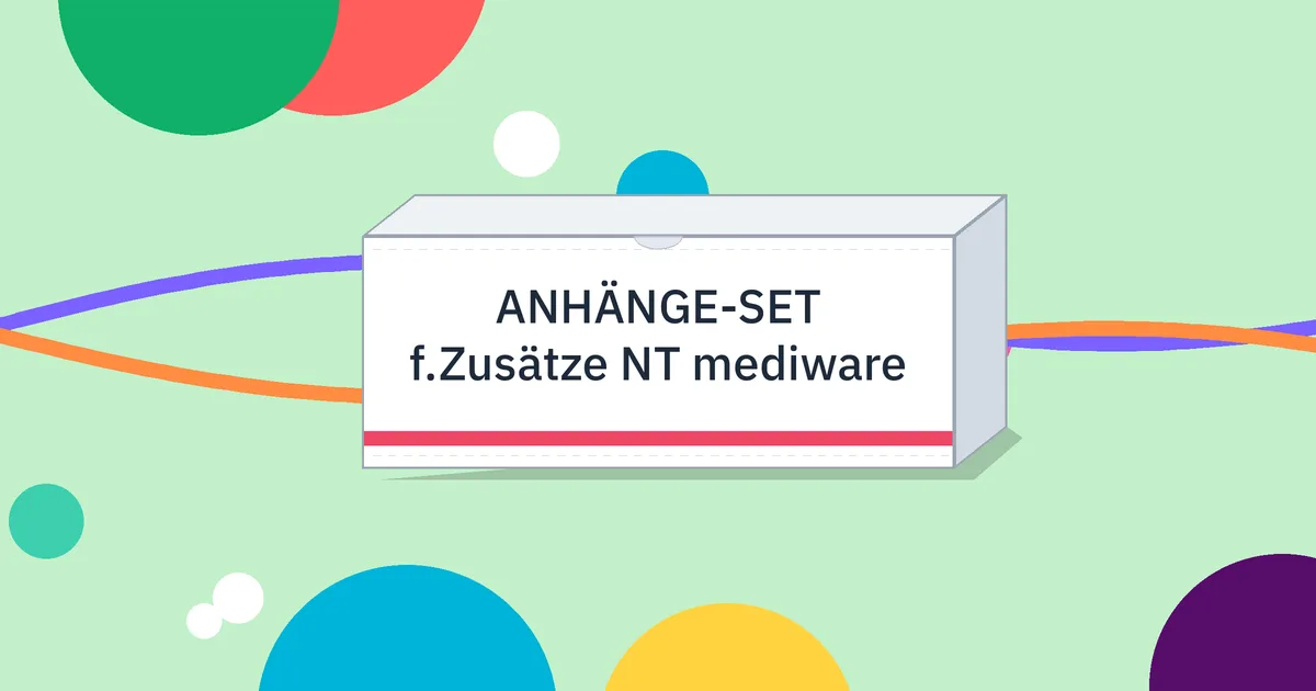 Symbolbild: Packung mit der Aufschrift ANHÄNGE-SET f.Zusätze NT mediware (PZN 17262649) – Verfügbarkeit und Bezug in Apotheken in Frankfurt am Main