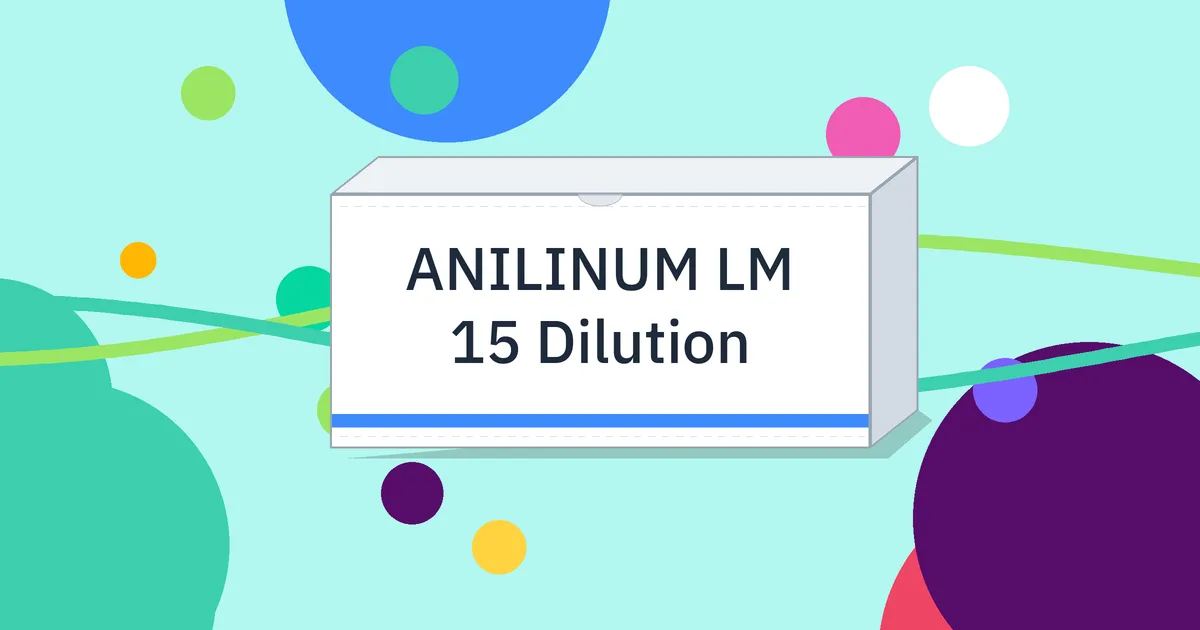 Symbolbild: Packung mit der Aufschrift ANILINUM LM 15 Dilution (PZN 12762442) – Verfügbarkeit und Bezug in Apotheken in Frankfurt am Main