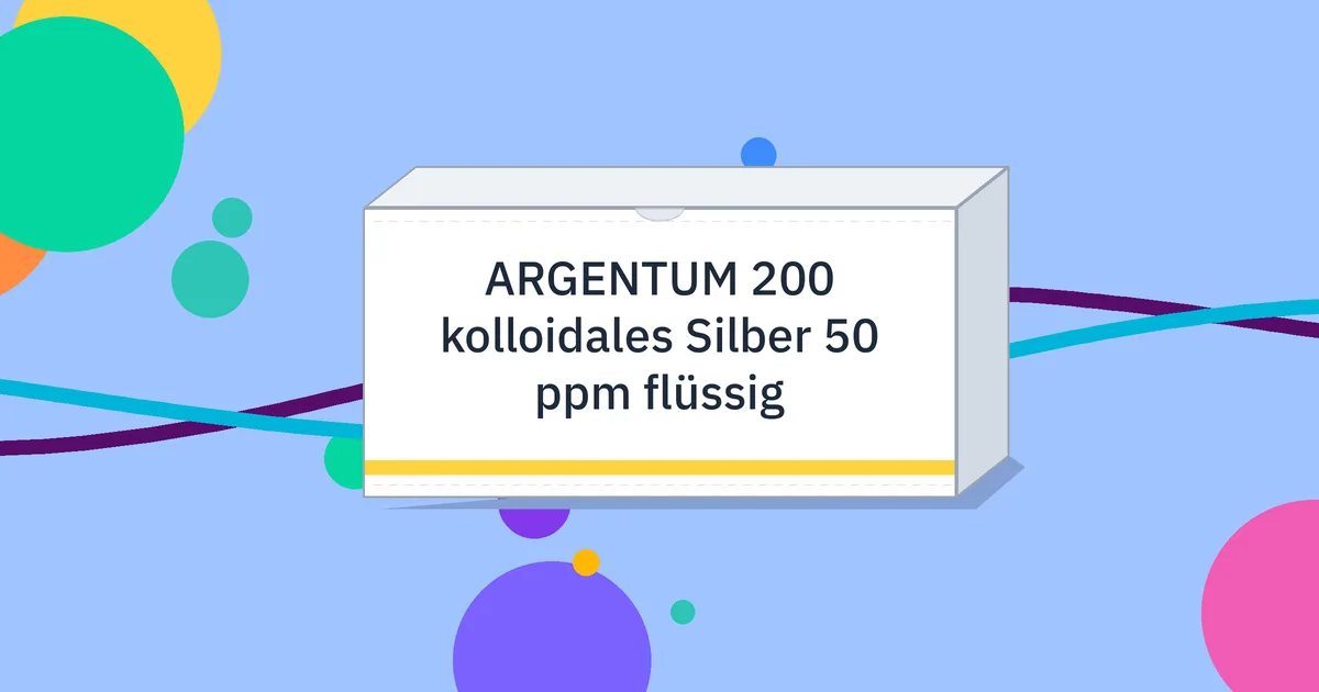 Symbolbild: Packung mit der Aufschrift ARGENTUM 200 kolloidales Silber 50 ppm flüssig (PZN 15226796) – Verfügbarkeit und Bezug in Apotheken in Frankfurt am Main