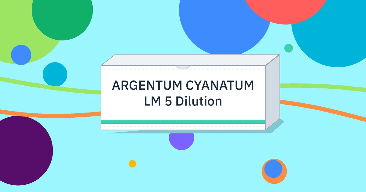 Symbolbild: Packung mit der Aufschrift ARGENTUM CYANATUM LM 5 Dilution (PZN 13390178) – Verfügbarkeit und Bezug in Apotheken in Frankfurt am Main