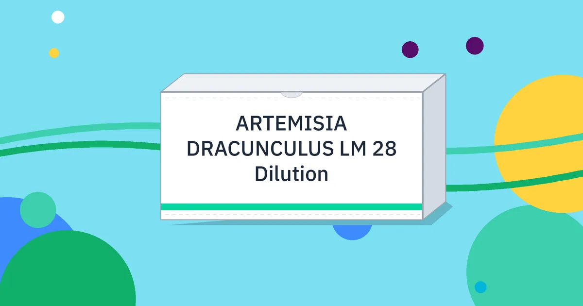 Symbolbild: Packung mit der Aufschrift ARTEMISIA DRACUNCULUS LM 28 Dilution (PZN 13394638) – Verfügbarkeit und Bezug in Apotheken in Frankfurt am Main