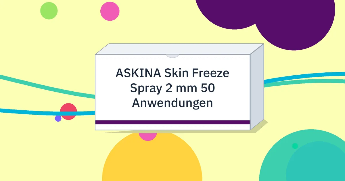 Symbolbild: Packung mit der Aufschrift ASKINA Skin Freeze Spray 2 mm 50 Anwendungen (PZN 13847169) – Verfügbarkeit und Bezug in Apotheken in Frankfurt am Main