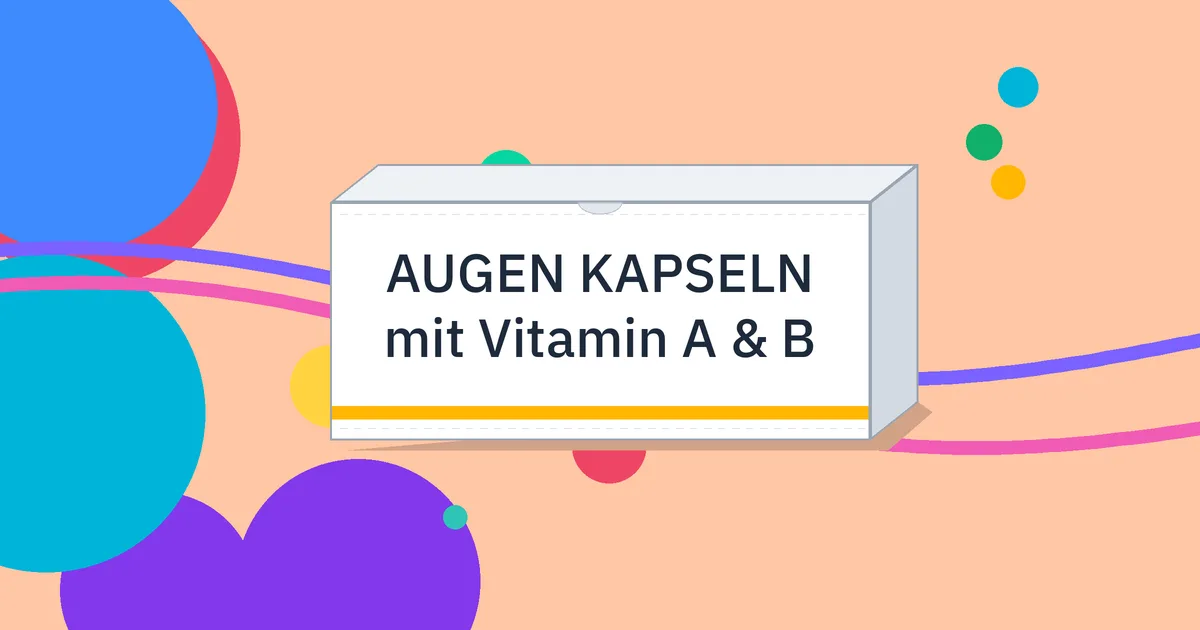 Symbolbild: Packung mit der Aufschrift AUGEN KAPSELN mit Vitamin A & B (PZN 19959432) – Verfügbarkeit und Bezug in Apotheken in Frankfurt am Main