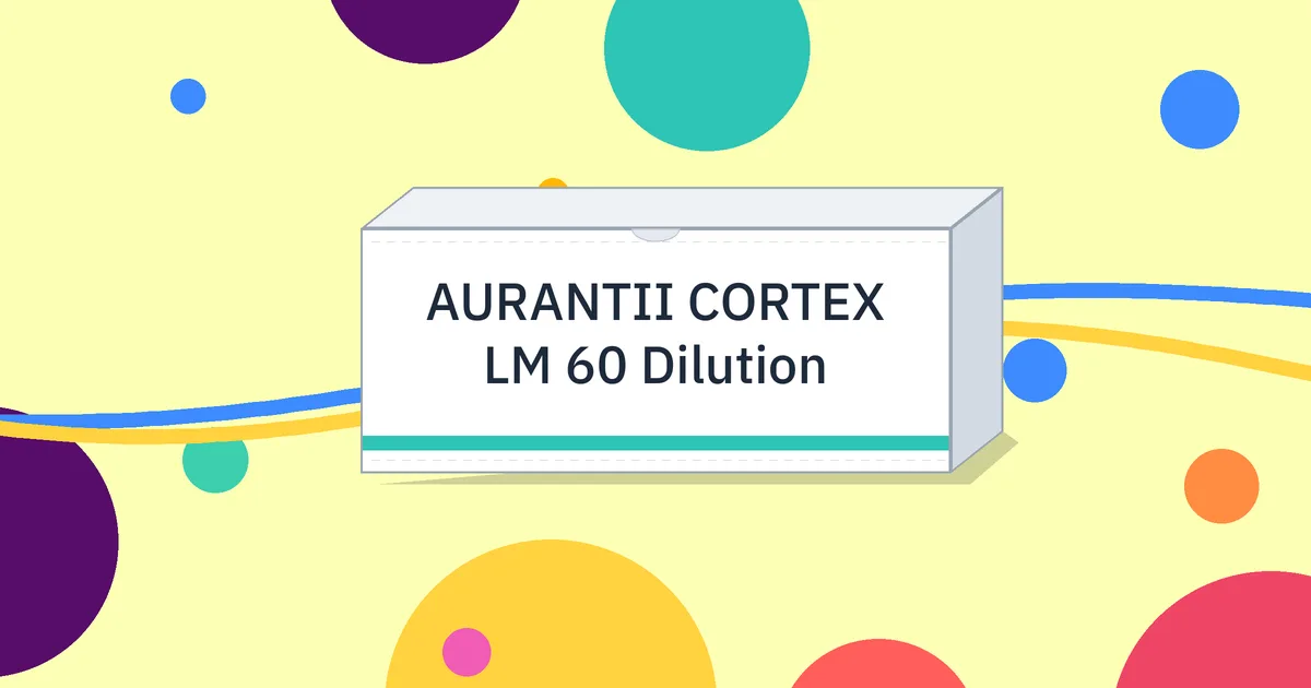 Symbolbild: Packung mit der Aufschrift AURANTII CORTEX LM 60 Dilution (PZN 13373530) – Verfügbarkeit und Bezug in Apotheken in Frankfurt am Main