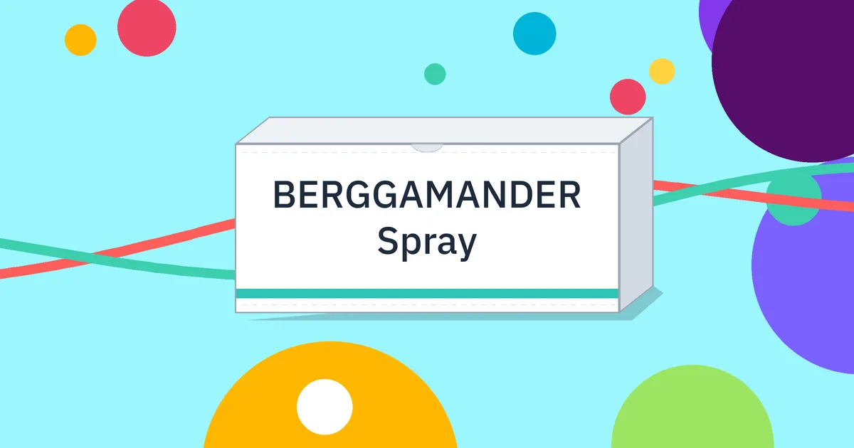 Symbolbild: Packung mit der Aufschrift BERGGAMANDER Spray (PZN 19140985) – Verfügbarkeit und Bezug in Apotheken in Frankfurt am Main