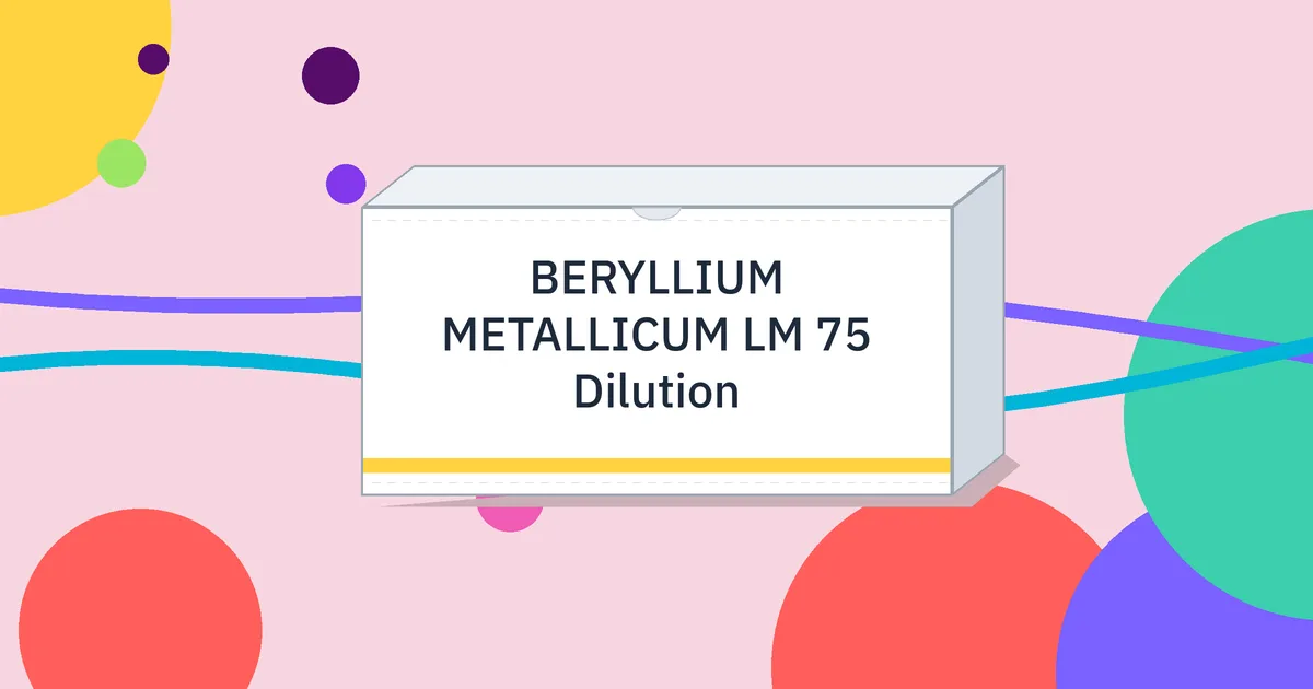 Symbolbild: Packung mit der Aufschrift BERYLLIUM METALLICUM LM 75 Dilution (PZN 12793603) – Verfügbarkeit und Bezug in Apotheken in Frankfurt am Main