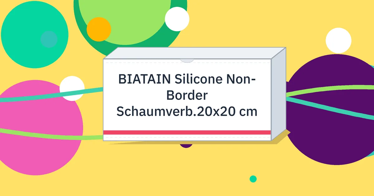 Symbolbild: Packung mit der Aufschrift BIATAIN Silicone Non-Border Schaumverb.20x20 cm (PZN 18670296) – Verfügbarkeit und Bezug in Apotheken in Frankfurt am Main