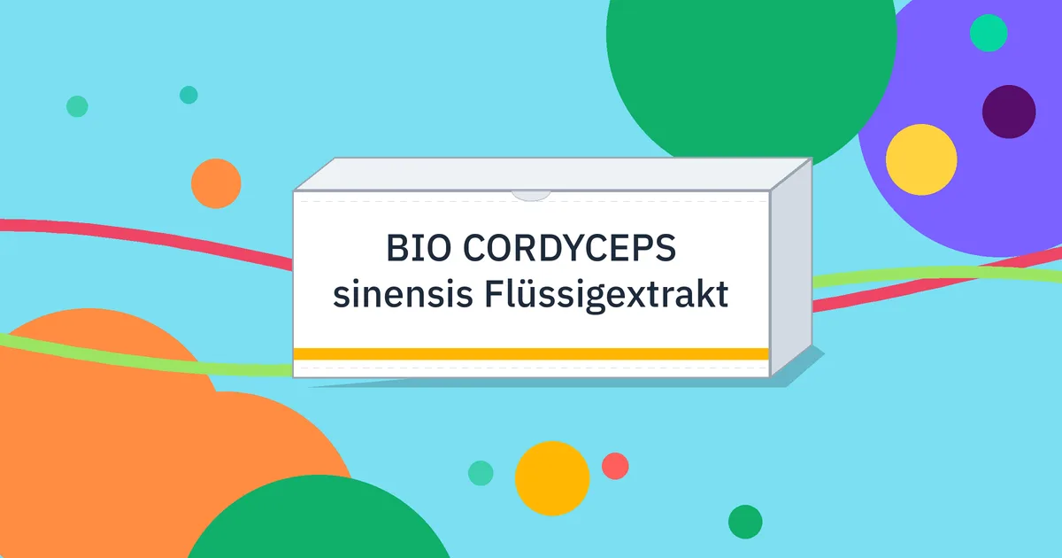 Symbolbild: Packung mit der Aufschrift BIO CORDYCEPS sinensis Flüssigextrakt (PZN 20299047) – Verfügbarkeit und Bezug in Apotheken in Frankfurt am Main