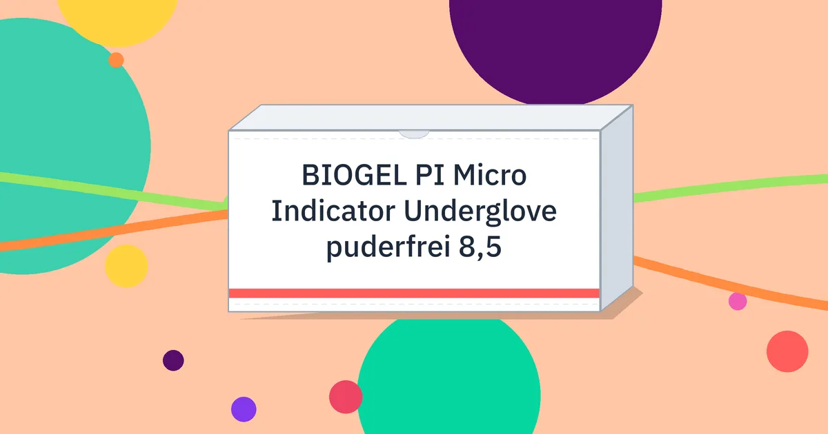 Symbolbild: Packung mit der Aufschrift BIOGEL PI Micro Indicator Underglove puderfrei 8,5 (PZN 13864914) – Verfügbarkeit und Bezug in Apotheken in Frankfurt am Main
