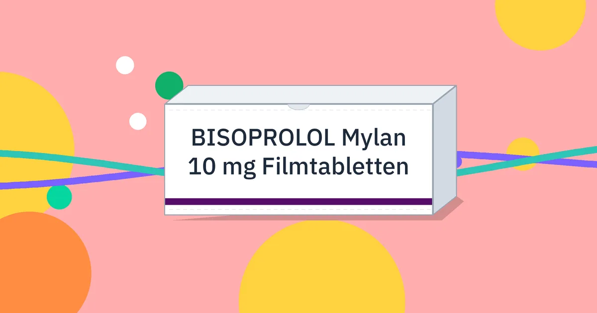 Symbolbild: Packung mit der Aufschrift BISOPROLOL Mylan 10 mg Filmtabletten (PZN 16086742) – Verfügbarkeit und Bezug in Apotheken in Frankfurt am Main