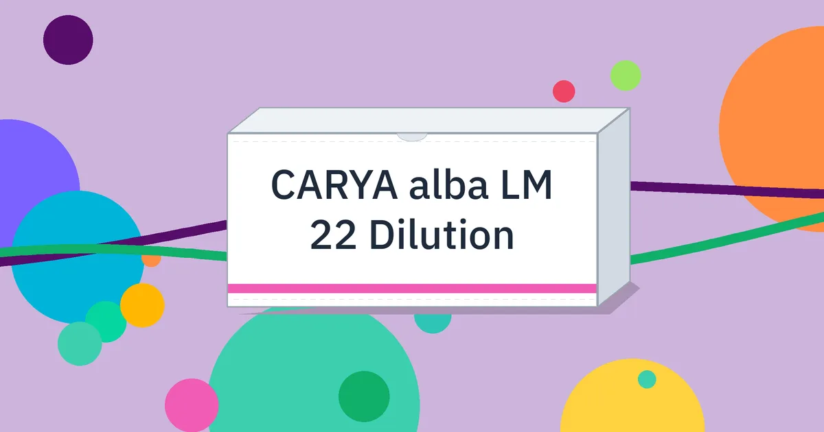 Symbolbild: Packung mit der Aufschrift CARYA alba LM 22 Dilution (PZN 13431606) – Verfügbarkeit und Bezug in Apotheken in Frankfurt am Main