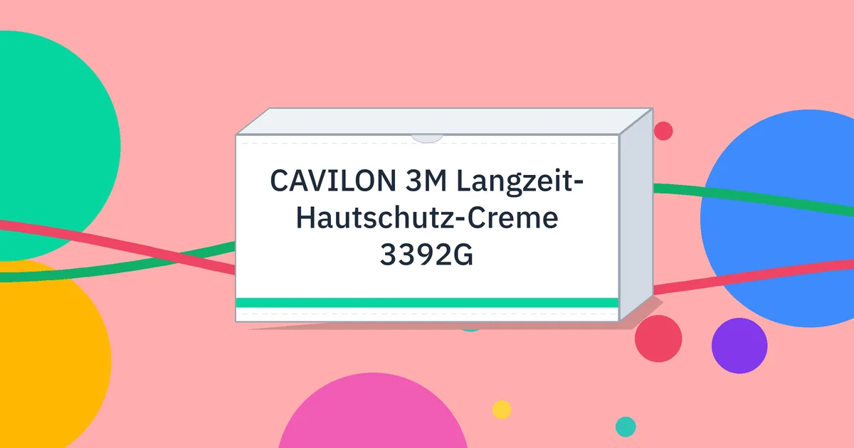 Symbolbild: Packung mit der Aufschrift CAVILON 3M Langzeit-Hautschutz-Creme 3392G (PZN 19887997) – Verfügbarkeit und Bezug in Apotheken in Frankfurt am Main