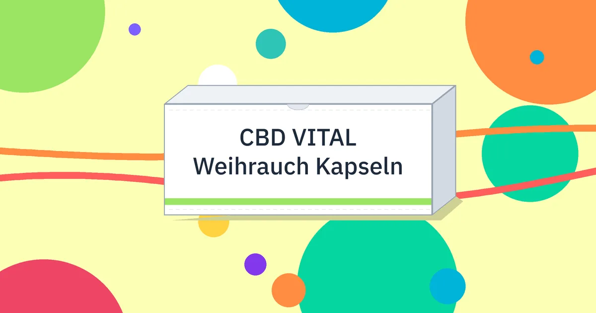 Symbolbild: Packung mit der Aufschrift CBD VITAL Weihrauch Kapseln (PZN 18453469) – Verfügbarkeit und Bezug in Apotheken in Frankfurt am Main