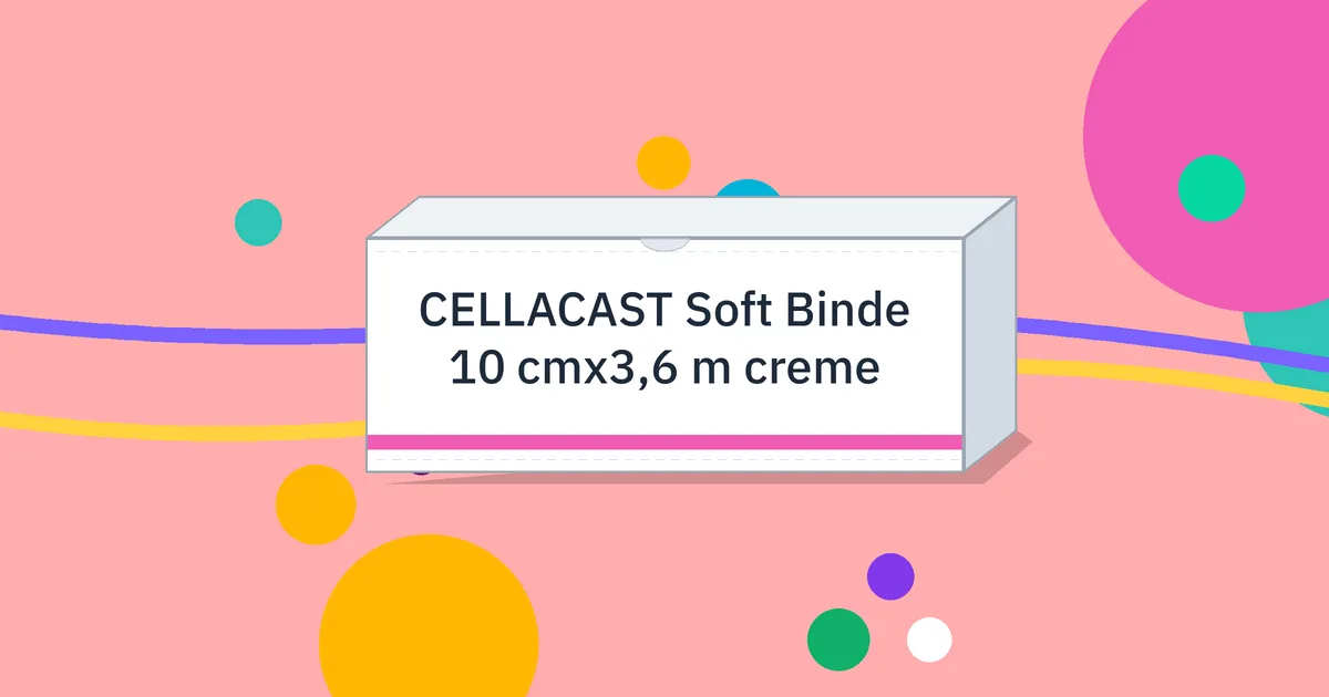 Symbolbild: Packung mit der Aufschrift CELLACAST Soft Binde 10 cmx3,6 m creme (PZN 14252001) – Verfügbarkeit und Bezug in Apotheken in Frankfurt am Main