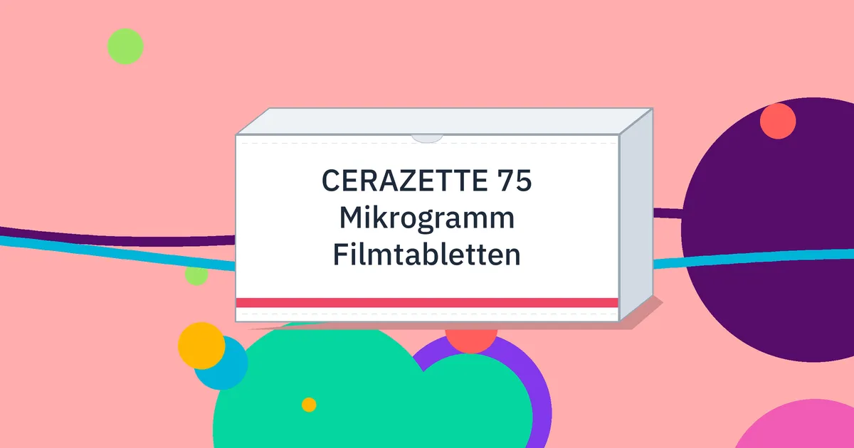 Symbolbild: Packung mit der Aufschrift CERAZETTE 75 Mikrogramm Filmtabletten (PZN 14133880) – Verfügbarkeit und Bezug in Apotheken in Frankfurt am Main