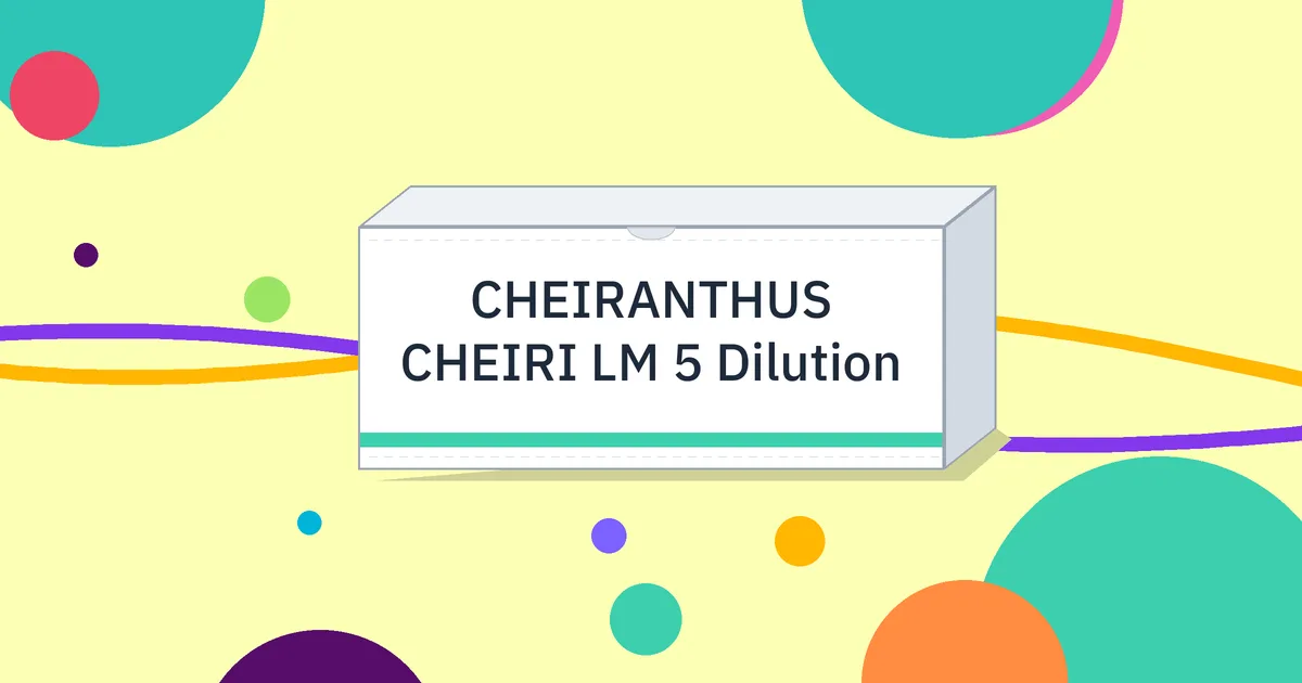 Symbolbild: Packung mit der Aufschrift CHEIRANTHUS CHEIRI LM 5 Dilution (PZN 13439341) – Verfügbarkeit und Bezug in Apotheken in Frankfurt am Main