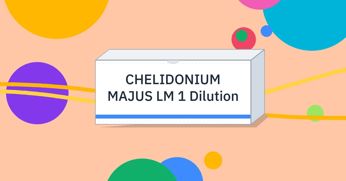 Symbolbild: Packung mit der Aufschrift CHELIDONIUM MAJUS LM 1 Dilution (PZN 12812832) – Verfügbarkeit und Bezug in Apotheken in Frankfurt am Main