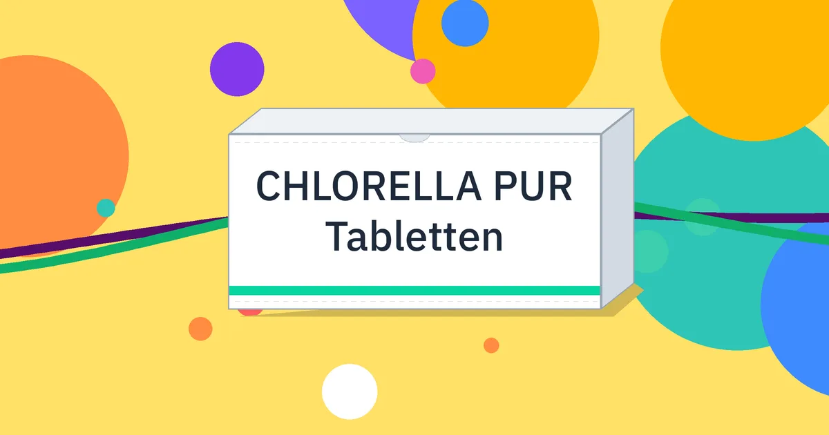 Symbolbild: Packung mit der Aufschrift CHLORELLA PUR Tabletten (PZN 11081378) – Verfügbarkeit und Bezug in Apotheken in Frankfurt am Main