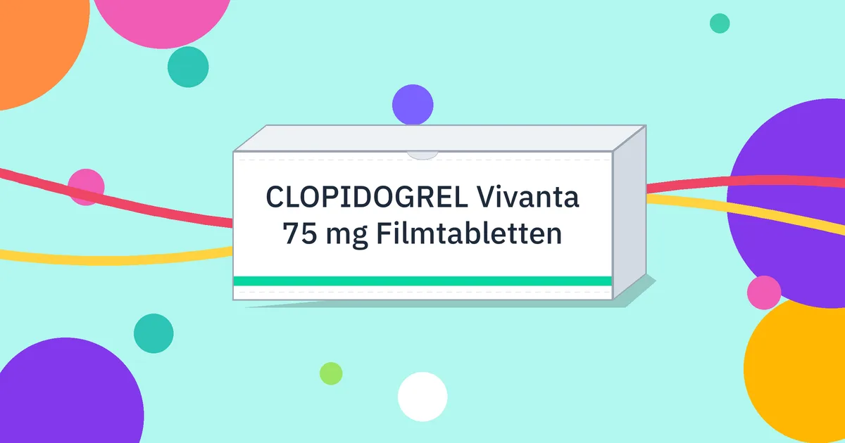 Symbolbild: Packung mit der Aufschrift CLOPIDOGREL Vivanta 75 mg Filmtabletten (PZN 19297623) – Verfügbarkeit und Bezug in Apotheken in Frankfurt am Main