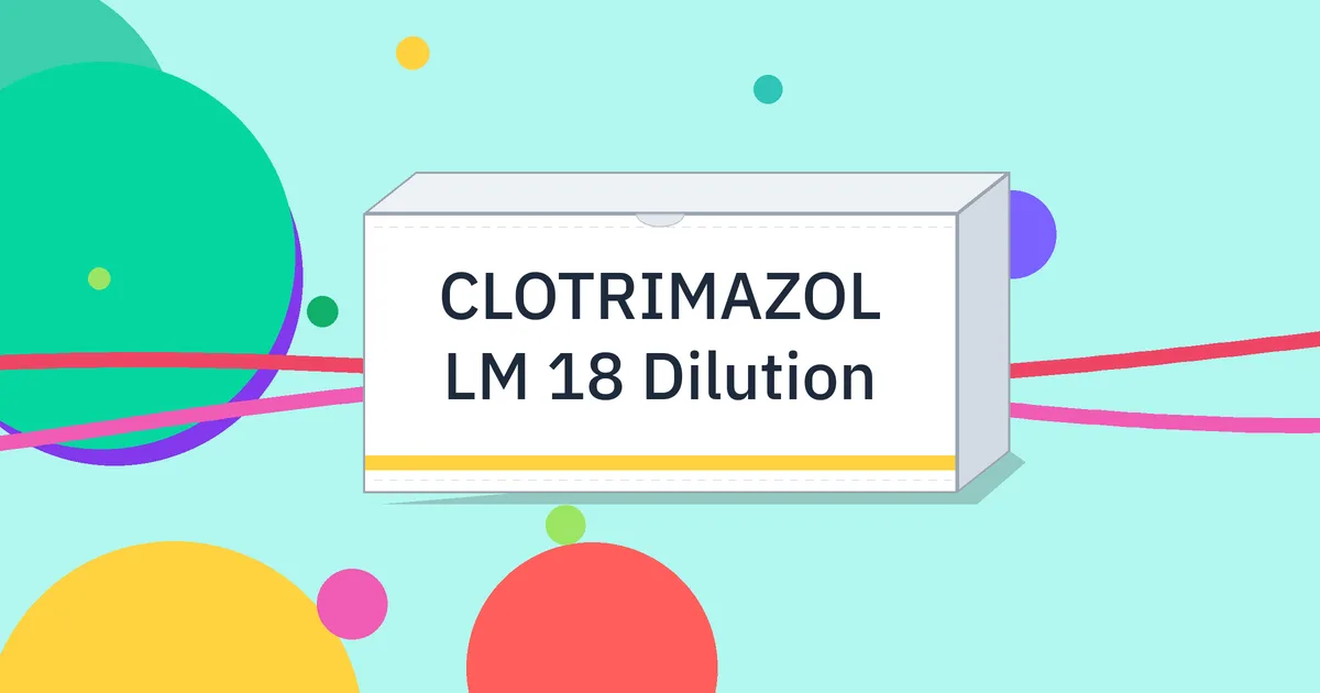 Symbolbild: Packung mit der Aufschrift CLOTRIMAZOL LM 18 Dilution (PZN 12822718) – Verfügbarkeit und Bezug in Apotheken in Frankfurt am Main