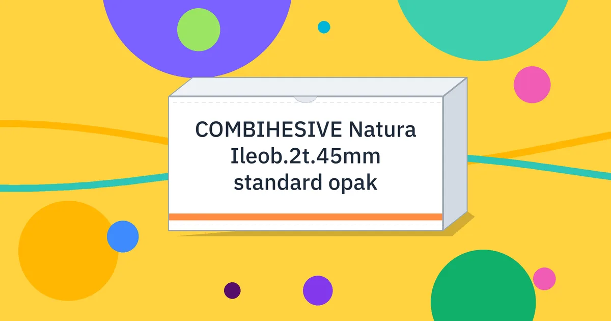Symbolbild: Packung mit der Aufschrift COMBIHESIVE Natura Ileob.2t.45mm standard opak (PZN 07268579) – Verfügbarkeit und Bezug in Apotheken in Frankfurt am Main