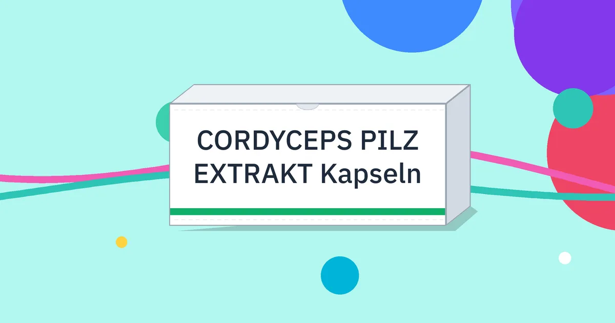 Symbolbild: Packung mit der Aufschrift CORDYCEPS PILZ EXTRAKT Kapseln (PZN 10310084) – Verfügbarkeit und Bezug in Apotheken in Frankfurt am Main