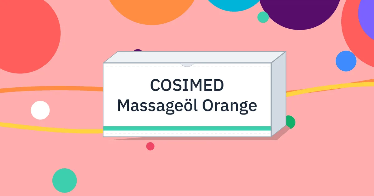 Symbolbild: Packung mit der Aufschrift COSIMED Massageöl Orange (PZN 15745906) – Verfügbarkeit und Bezug in Apotheken in Frankfurt am Main