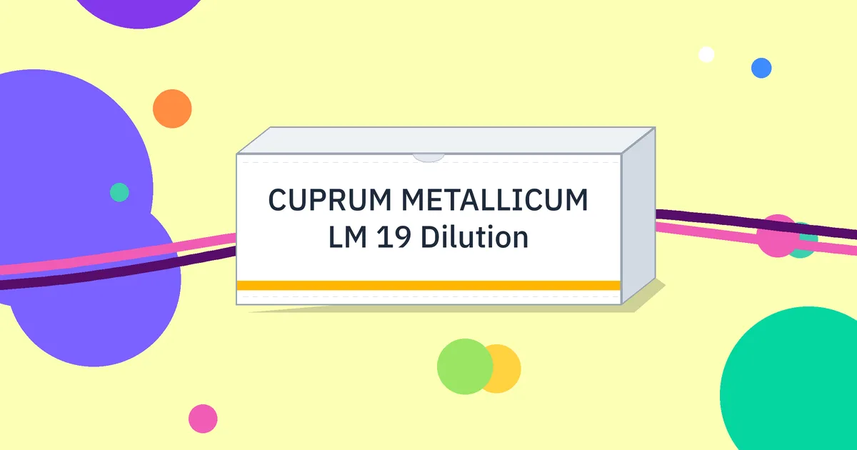 Symbolbild: Packung mit der Aufschrift CUPRUM METALLICUM LM 19 Dilution (PZN 12838211) – Verfügbarkeit und Bezug in Apotheken in Frankfurt am Main
