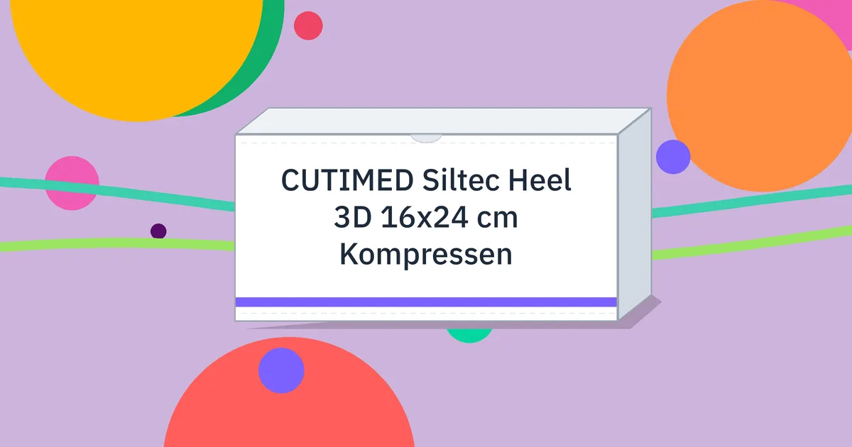 Symbolbild: Packung mit der Aufschrift CUTIMED Siltec Heel 3D 16x24 cm Kompressen (PZN 17433795) – Verfügbarkeit und Bezug in Apotheken in Frankfurt am Main